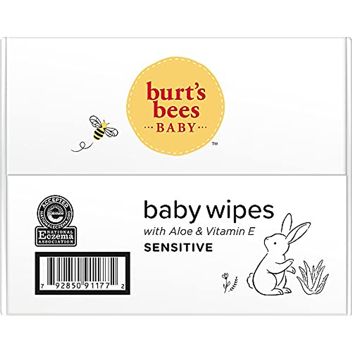 Burt's Bees Baby Wipes, Unscented Towelettes for Sensitive Skin, Hypoallergenic & Non-Irritating, All Natural with Soothing Aloe & Vitamin E, Fragrance Free, 72 count ( Pack of 10)
