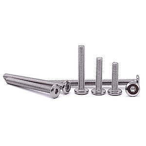 M5-0.8 x 50mm Hex Socket Head Cap Screws, 304 Stainless Steel 18-8, Flat Countersunk Machine Screws for Furniture, Binding, Machinery, Automotive, DIY Projects, 30 PCS