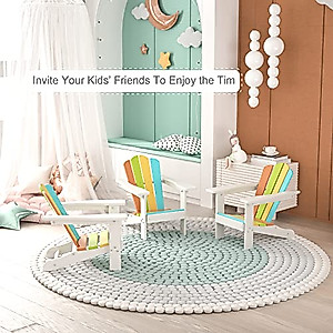 TORVA Kids’ Adirondack Chairs All-Weather Resistant, Outdoor Indoor Furniture Patio Lawn Small Lounge Chairs for Garden, Porch, Deck, Backyard, Fire Pit, Pool,Beach