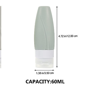 Cabilock 3pcs Silicone Lotion Bottle Travel Make up Bag Plastic Travel Bottles Leak Proof Travel Containers Refillable Squeeze Bottles Sub Packing Bottles Flexible Pp Shampoo