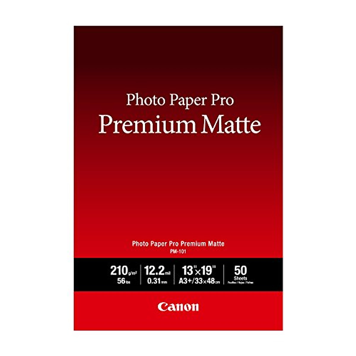 CanonInk Photo Paper, Pro Premium, Matte 13x19 (50 Sheets) (8657B010), White, A4