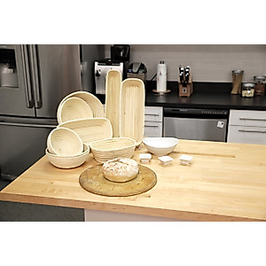Frieling Round Proofing Basket, Brotform Bread Rising Banneton and Serving Basket, 10-Inch