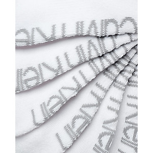 Calvin Klein Women's Athletic Socks - Lightweight Performance No Show Socks (12 Pack), Size 4-10, Pure White