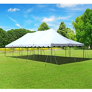 TentandTable 20' x 40' Premium Canopy Tent, White, Outdoor Pole Tent, 80-160 Person Capacity for Parties, Weddings, Events, Commercial and Residential Use, Large Heavy Duty Vinyl Canopy Tents