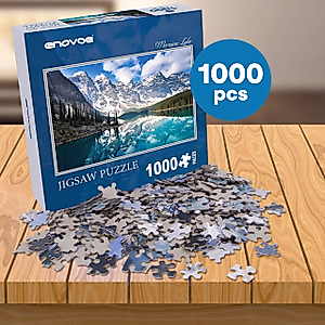 Enovoe Puzzles for Adults 1000 Pieces - Featuring Moraine Lake Alberta - Challenging and Educational Masterpieces Puzzle for Kids - Large, 27x 20 inches - Jigsaw Puzzles 1000 Pieces for Adults