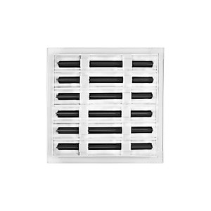 BUILDMART - 12x12 Modern AC Vent Cover - Decorative White Air Vent - Standard Linear Slot Diffuser - Register Grille for Ceiling, Walls & Floors - Texas Buildmart