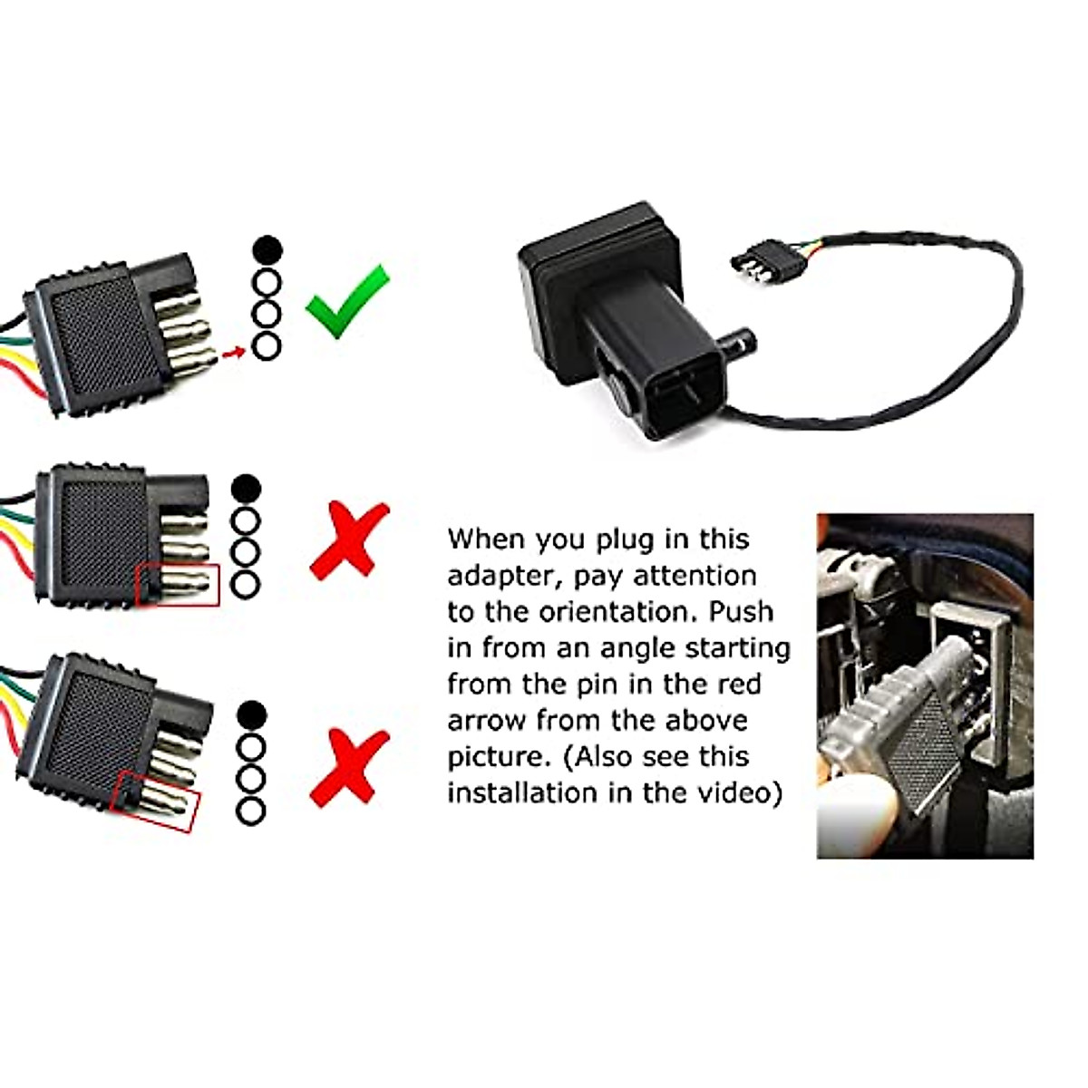 iJDMTOY Smoked Lens 15-LED Tow Hitch Receiver Brake Tail Light w/Strobe Feature Compatible With Truck SUV Trailer Equipped Class 3/4/5 2-Inch Towing Adapter Hole