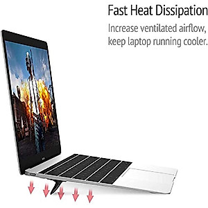CQ Computer Keyboard Stand for Desktop, Mini Portable Laptop Riser Stand, 2PCS Repeatable Self-Adhesive Foldable Laptop Cooling Pad Feet and Keyboard Lift for Desk