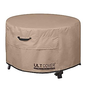 ULTCOVER Patio Fire Pit Table Cover Round 36 inch Outdoor Waterproof Fire Bowl Cover