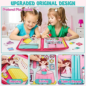 Palmatte Toddlers Busy Board Montessori Toys for 1 2 3 4 Year Old Boy Girl Gifts Sensory Board Sensory Toys for Toddler Activities Learning Fine Motor Skills Educational Toys for Toddler Travel Toys