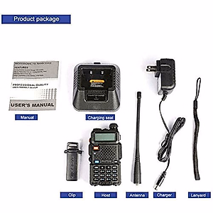 NSKI UV-5R UHF VHF Dual Band Two Way Ham Radio Walkie Talkie