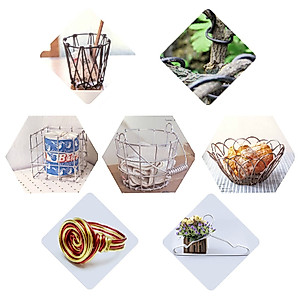 Cinvo 3 Rolls Craft Wire Jewelry Beading Wire Flexible Aluminum Wire Tarnish Resistant for DIY Jewelry Craft Making (12 Gauge/2mm Thick, Silver, Gold and Rose Gold)