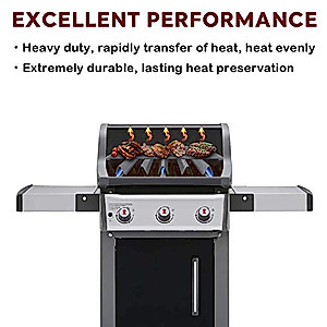 Uniflasy 7638 17.5 Inch Cooking Grates for Weber Spirit and Spirit II 300 Series Spirit E/S 310 E/S 320 E/S 330 SP-320, Spirit 700 Genesis 1000-3500 Genesis Gold Silver Platinum B/C Gas Grill 7639