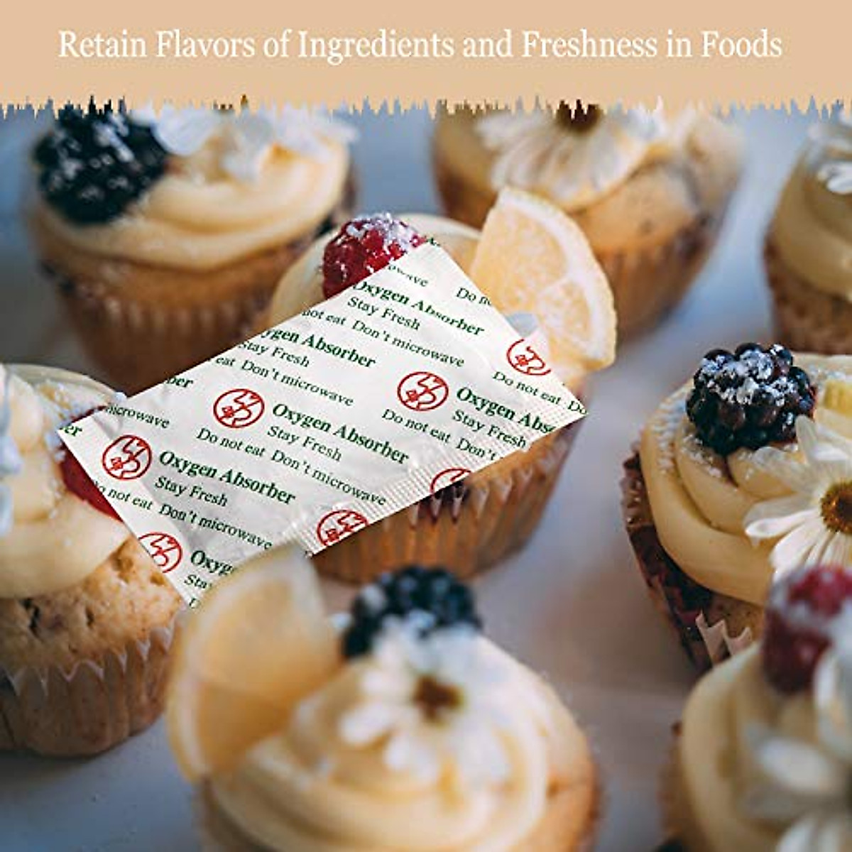 KitVacPak(50Packets)500cc Food Grade Oxygen Absorbers Packets for Home Made Jerky and Long Term Food Storage