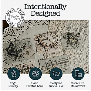 Rub on Transfers for Crafts and Furniture | 3 Design Sheets 6”x 12” | Home Decor Transfers | Furniture and Craft Decals | by Thymeless Designs (Memories of Paris)