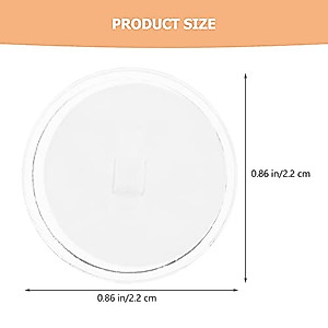 Cabilock 100pcs Decorations Coat Outdoor Heavy U Suction Self Kitchen Seamless Transparent Suspension Drop Hooks , Binding Clear Plastic .cm with Adhesive Disc Ceiling Holders