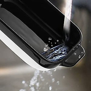 DEAYOU Casserole Baking Dish, 3-Pack Bakeware Set, Ceramic Lasagna Pan, Rectangular Stoneware Baking Pan Set for Oven, Cooking, Cake Dinner, Daily Use, Black and White