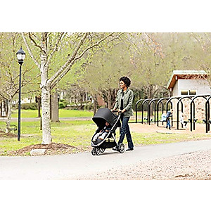 BRITAX B-Lively Travel System with B-Safe 35 Infant Car Seat | One Hand Fold, XL Storage, Ventilated Canopy, Easy to Maneuver, Raven (S05588500)