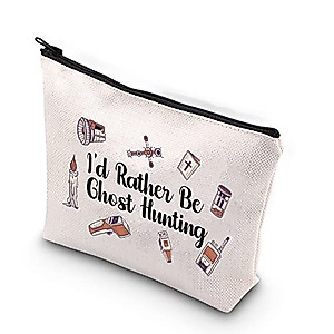 TSOTMO Paranormal Investigator Ghost Lover Merch I’d Rather Be Ghost Hunting Zipper Pouch Makeup Bag (Ghost Hunting)