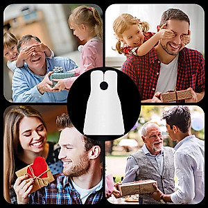 HuaShanDa Beard Bib Beard Apron, Beard Catcher for Men Shaving and Trimming, Waterproof and Non-Stick Beard Cape Grooming Cloth with 4pcs Suction Cups and Travel Pouch, Best Gifts for Men- White