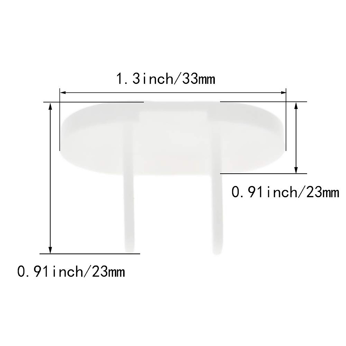 Fielect Outlet Plugs Covers Childproof Outlet Covers Protectors Electric Socket Cover Electrical Protector 2-Hole White 20Pcs