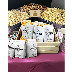 48Pcs He Popped the Question Popcorn Bags Engagement Bridal Shower Wedding Party Favors Popcorn Bags Wedding Bridal Shower Engaged Goody Snack Treat Bags Grease Resistant