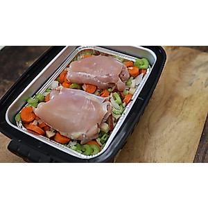 RoadPro Disposable Aluminum Foil Cooking Pans RPSC90696 for use with RoadPro RPSC200 12-Volt Portable Roaster, Silver