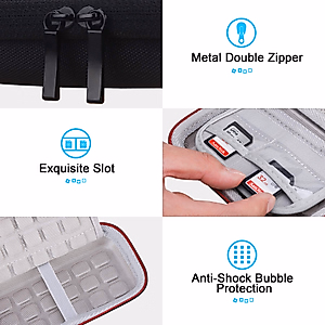 Lacdo Hard Carrying Case for SanDisk Extreme Pro/SanDisk Extreme Portable External SSD 500GB 1TB 2TB 4TB USB-C Solid State Drive EVA Shockproof Water Repellent Protective Storage Travel Bag, Black