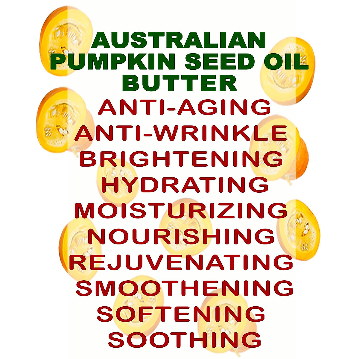 Botanical Beauty' PUMPKIN SEED OIL BUTTER Australian Natural VIRGIN UNREFINED RAW for Face, Skin, Damaged Hair, Lip, Nails 4 Fl.oz.- 120 ml