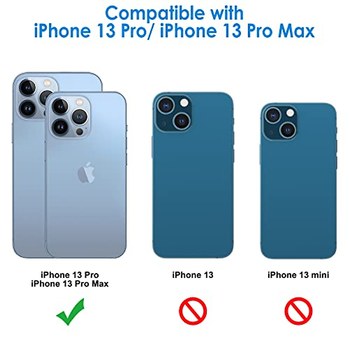 JETech Camera Lens Protector for iPhone 13 Pro Max 6.7-Inch and iPhone 13 Pro 6.1-Inch, 9H Tempered Glass, HD Clear, Anti-Scratch, Case Friendly, Does Not Affect Night Shots, 3-Pack