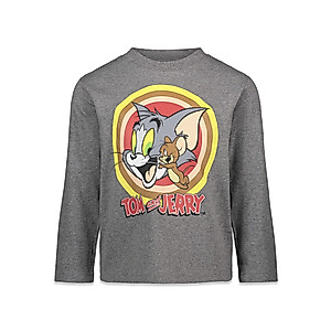 Warner Bros. Tom and Jerry Big Boys 2 Pack Long Sleeve Graphic T-Shirt 10-12 Multicolored