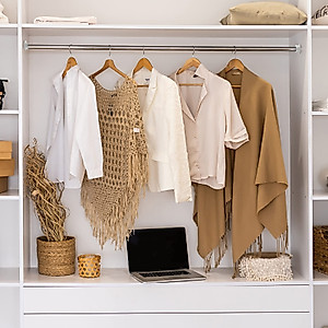 Amyhill Plastic Closet Pole Socket White Closet Rod Holders Rod Bracket Shower Holders Wardrobe Tube Support for Bathroom Curtain Clothing Store, 1-3/8 Inch(32 Pcs)