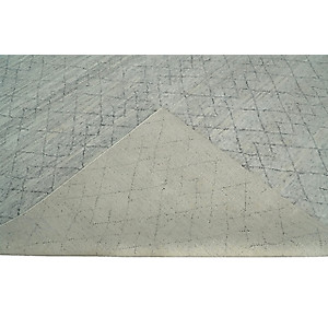 Artisan's Arc Hand Woven Silver and Gray 8x10 Trellis Moroccan Rug Made with Fine Wool | CP79810