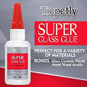Glass Glue, CA Super Glue for Plastic, Crazy Glue Clear, Instant Strong Glue for Wood, Glass, Ceramic, Metal, Plastic, Rubber, DIY Craft, 20g (1)