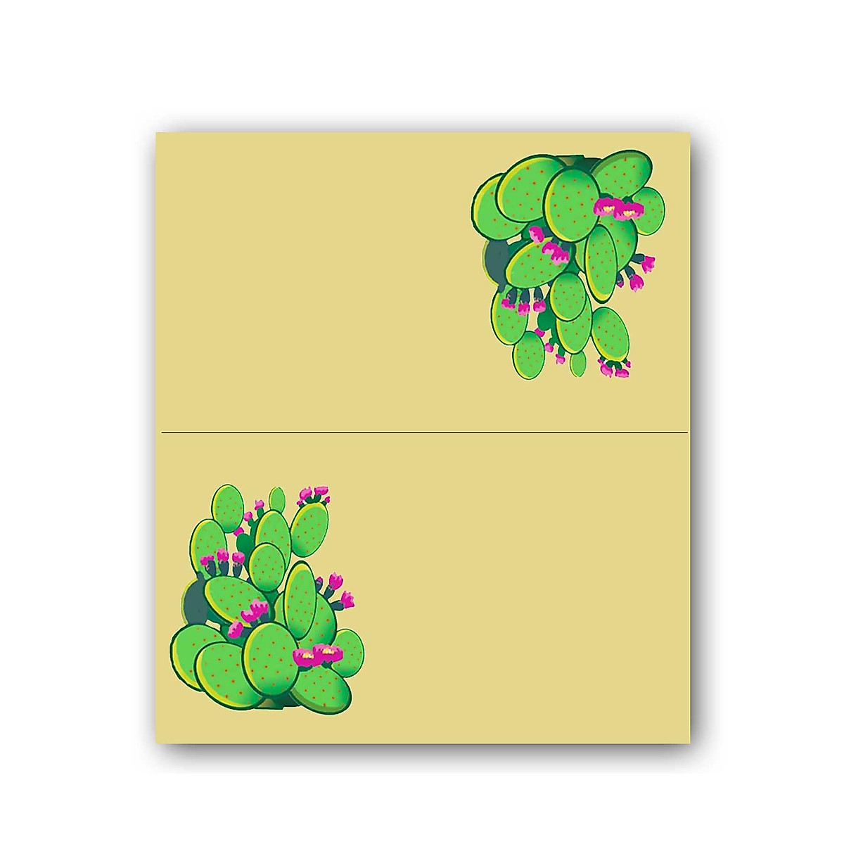 Stonehouse Collection | Prickly Pear Cactus Table Tent Cards | Desert Cactus Place Cards | Southwest Name Cards | Place Setting | Desert Southwest Parties, Celebrations | (Prickly Pear Cactus)