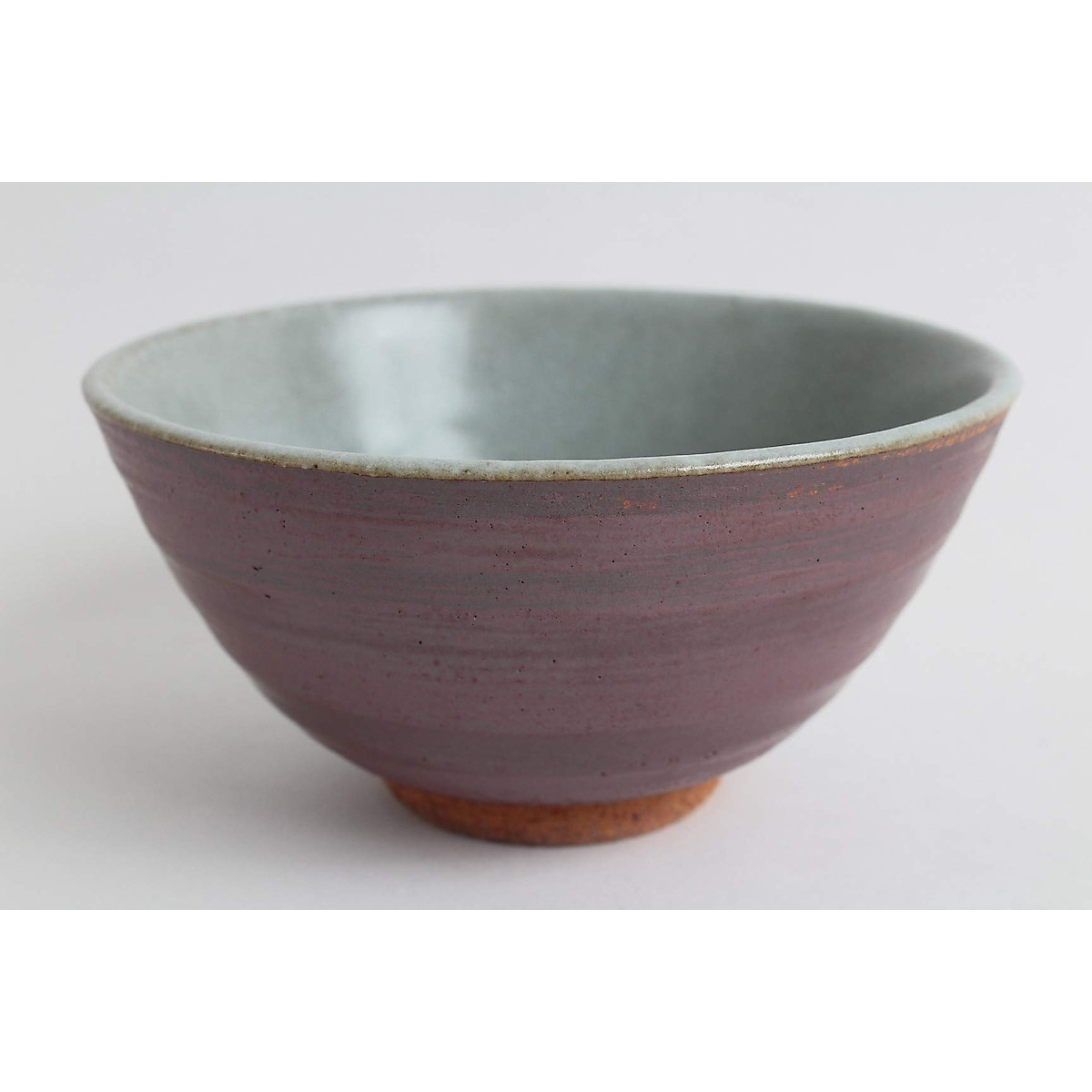 Mino ware Japanese Pottery Rice Bowl Matte Wine Red Akagusuri made in Japan (Japan Import) KSC005