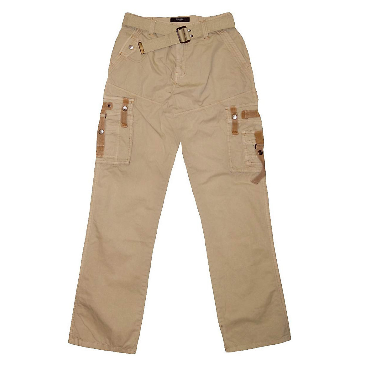 ETHANOL Men's Relaxed Cargo Pants with 6 Big Pockets Casual Work Combat Trousers APLC44098 KHK 38