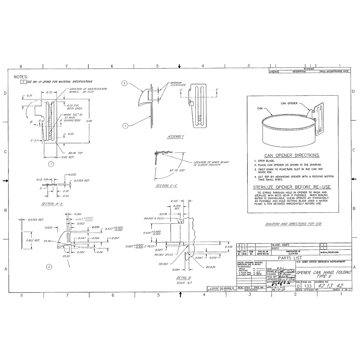 P-51 Can Openers - US Shelby Model P51 - GI Military Can Openers - Stainless Steel Can Openers (2)