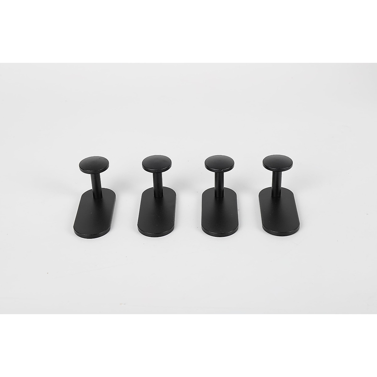 WOQLIBE 4 Pack Heavy Duty Wall Hooks, Waterproof Sticky Hook for Hanging Coat, Hat, Clothes, Towel Robe Hook Rack, Wall Mount- Bathroom & Bedroom- Black