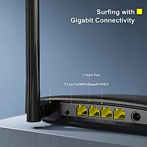 Speedefy WiFi Router for Home, AC1200 Gigabit Dual Band Computer Routers for Wireless Internet, Long Range Coverage, MU-MIMO, IPV6, Beamforming, AP Mode, Guest WiFi and Parental Control (Model K4)