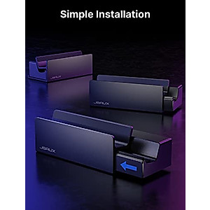 JSAUX Stand for Official Steam Deck Dock and Steam Deck/ROG Ally with Case, Frosted Aluminum Alloy Playstand for Steam Deck, Anti-Slip Holder for Valve Steam Deck/ASUS ROG Ally