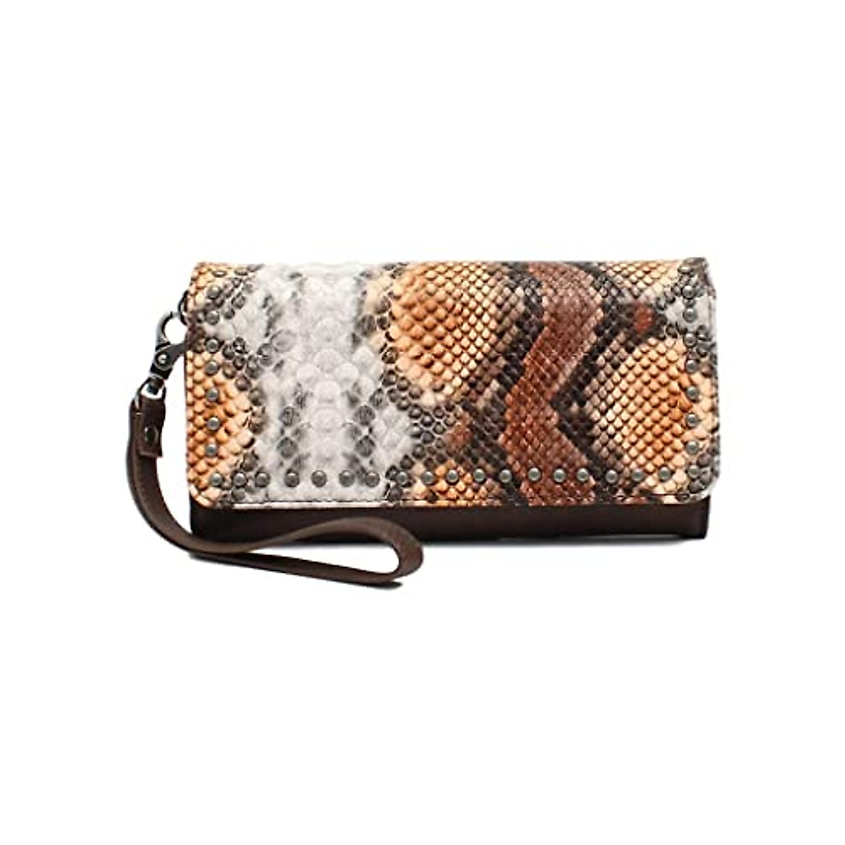 M&F Western Angel Ranch Python Clutch Brown One Size