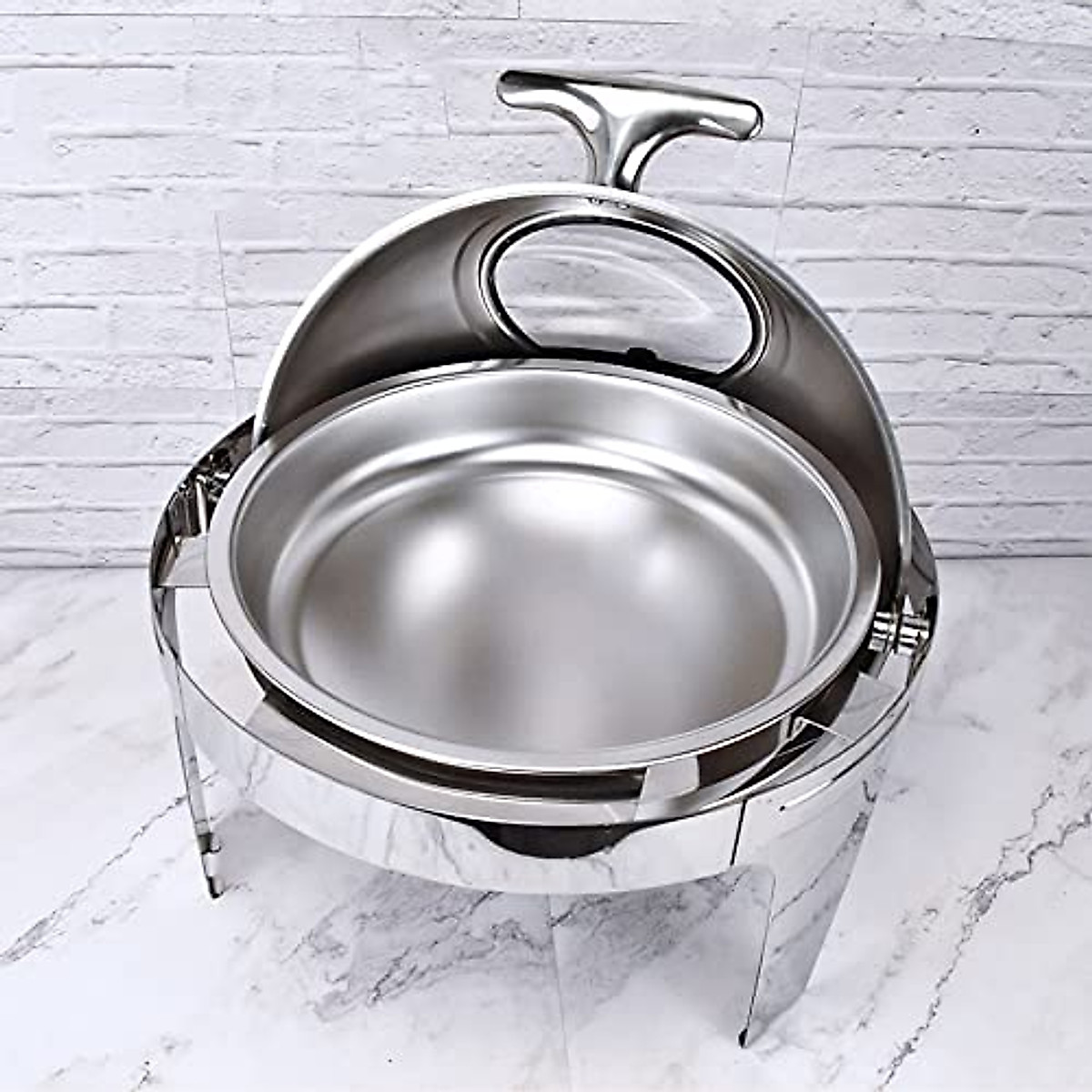 6L Buffet Warmer Server, Buffet Dish Food Warmer for Parties, Electric Chafer Server Food Warmer, Chafing Dish Buffet Set Full 1 Pan