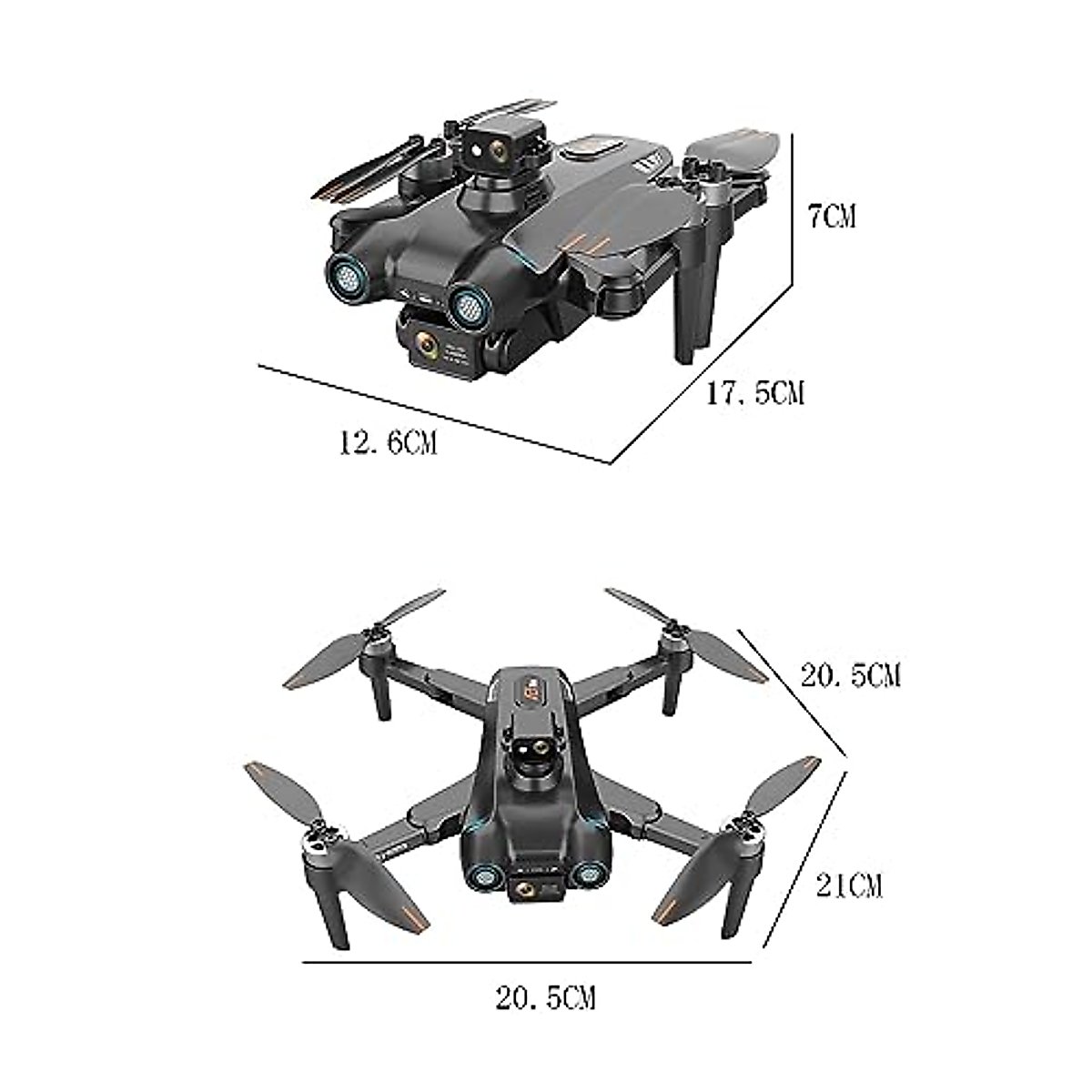 RKSTD Mini Rc Drone, Optical Flow Positioning RC Quadcopter, With High-definition Camera, Altitude Hold, Headless Mode, Waypoint Flight, Foldable FPV Rc Drone, Holiday Gift