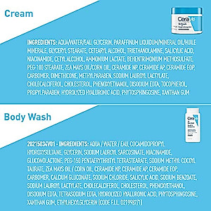 CeraVe Renewing Salicylic Acid Daily Skin Care Set | Contains CeraVe SA Cream and Body Wash for Rough and Bumpy Skin | Fragrance Free