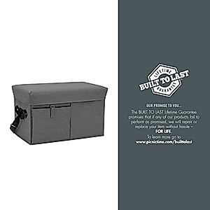 PICNIC TIME NCAA Maryland Terrapins Ottoman Portable Cooler, Collapsible Cooler with Seat, Tailgating Cooler, Picnic Cooler Tote, (Gray)