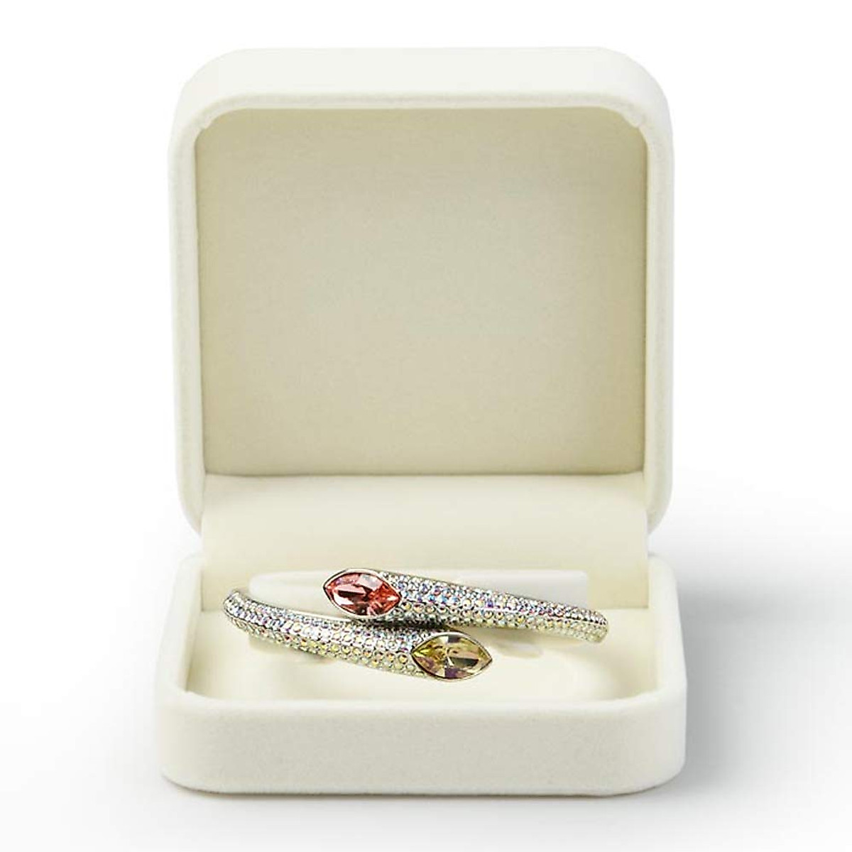 Oirlv Velvet Bracelet Gift Boxes White Bangle Display Jewelry Box