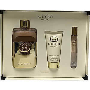 Gucci Guilty Pour Femme Women Perfume Gift Set EDP Spray 3.0 Oz