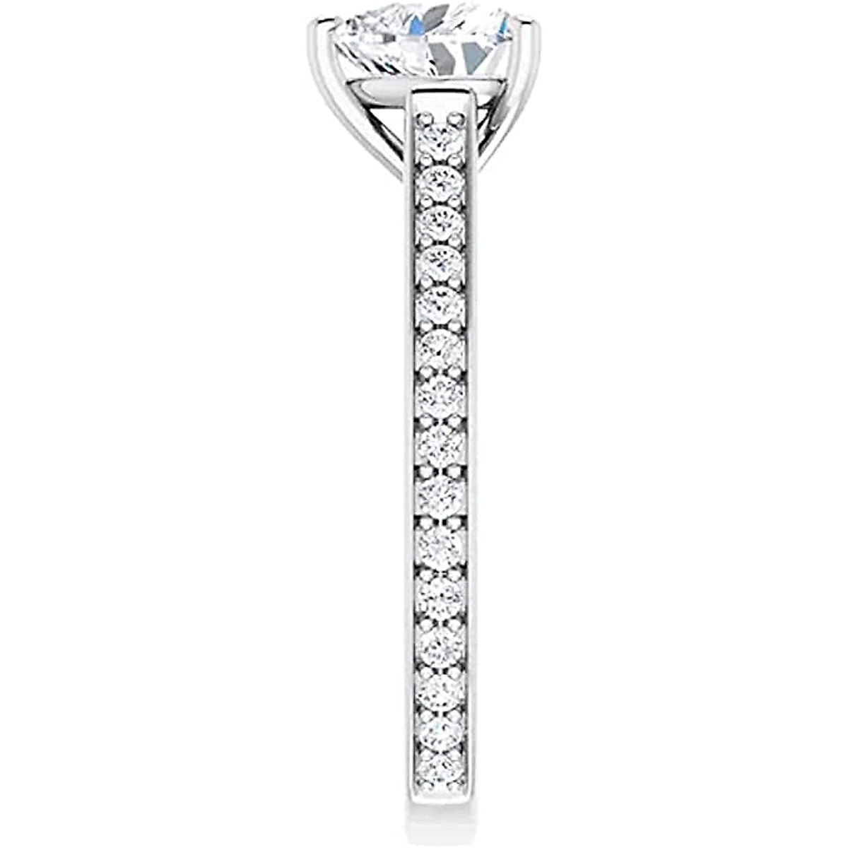 Moissanite World Art Deco Engagement Ring, Heart Cut 2.00CT, VVS1 Clarity, Colorless Moissanite Ring, 925 Sterling Silver, Valentine's Gift, Wedding Ring, Perfact for Gift (7.5)