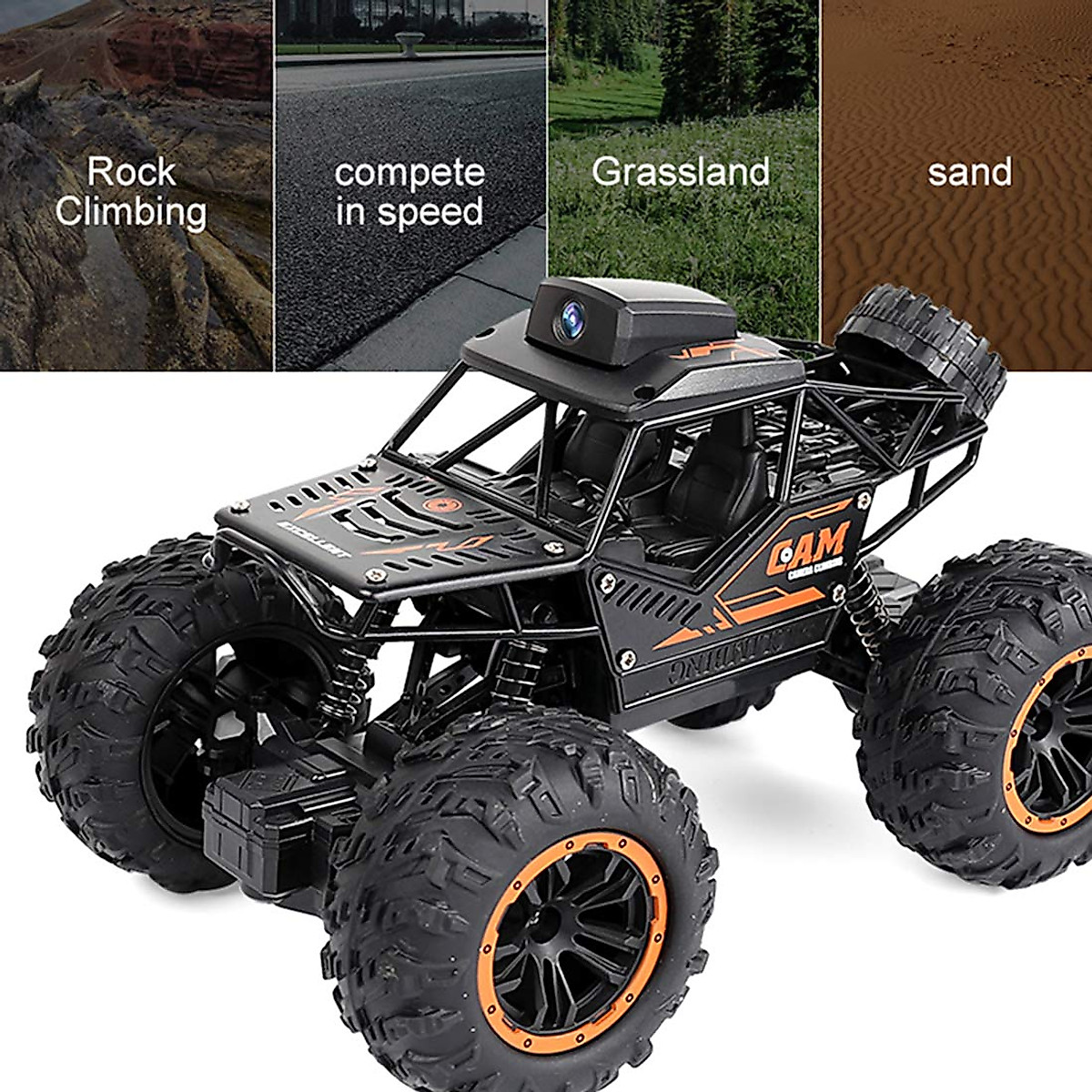 RC Car Remote Control Car with 720P HD FPV Camera, 1/18 Scale Off-Road Remote Control Truck Gravity Sensor Rc Truck, High Speed Monster Trucks for Kids Adults Gift for Boys and Girls